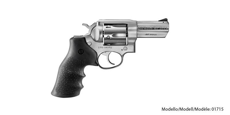 Revolver Ruger GP100 3" Lauf .357 Mag. SA/DA, Satin Stainless, 6 Schuss ...